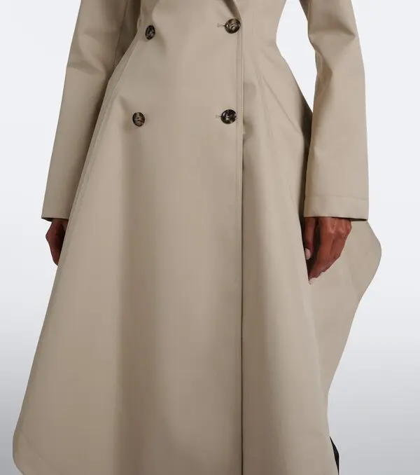 Alaïa Asymmetric Cotton Poplin Coat