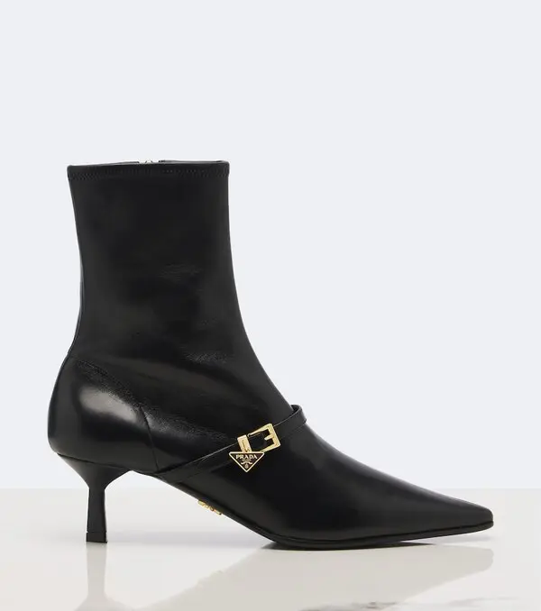 Prada Leather Ankle Boots