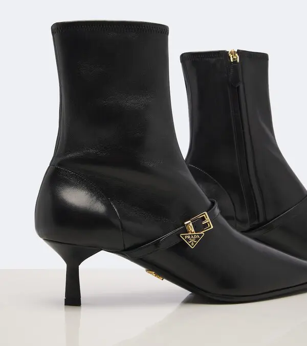 Prada Leather Ankle Boots
