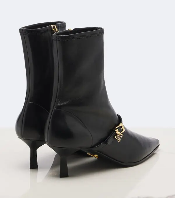 Prada Leather Ankle Boots