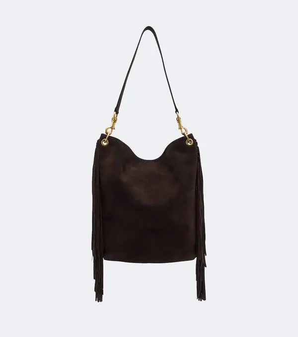 NILI LOTAN Asher Fringed Suede Shoulder Bag