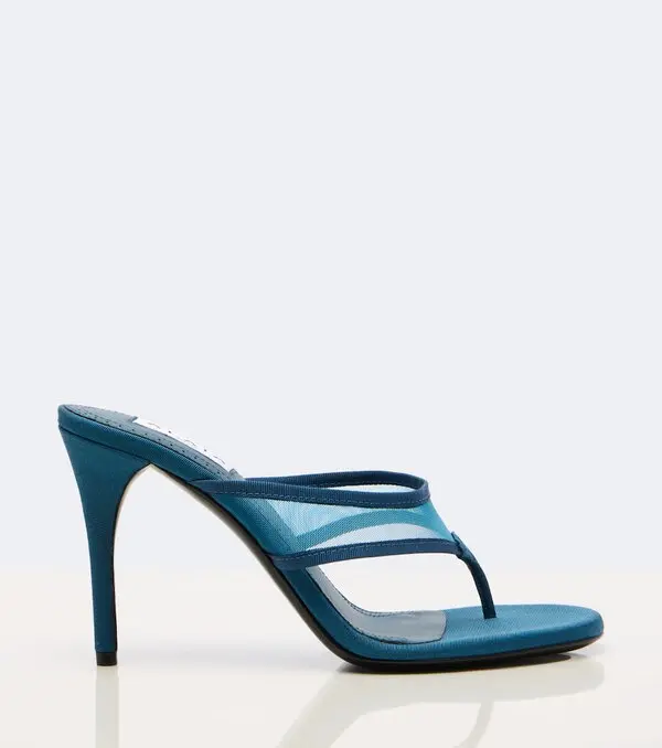 Alaïa Infra Tulle Thong Sandals