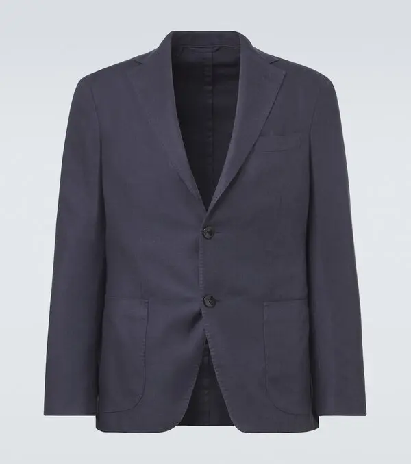 Agnona Silk And Cashmere Blazer - Blue