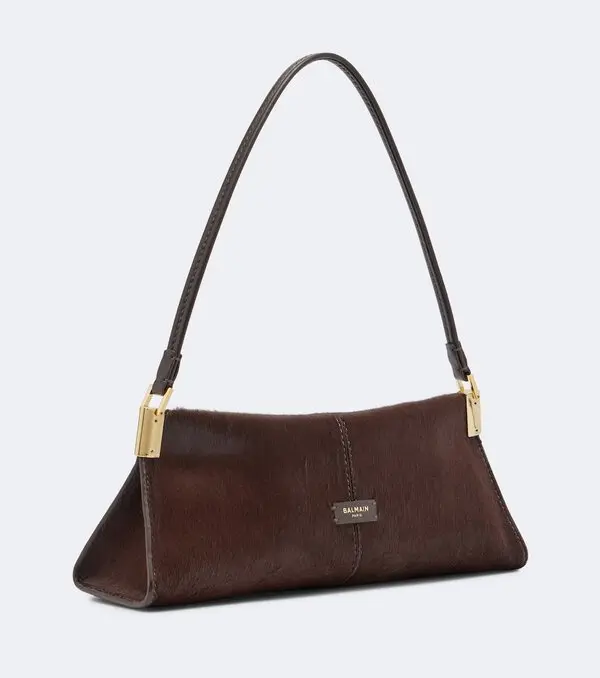 Balmain 64-83 Small Calf Hair Shoulder Bag