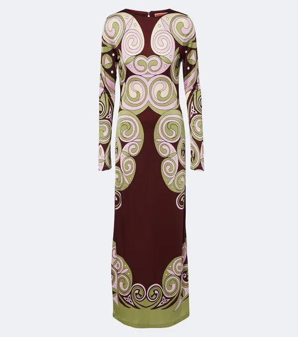 La DoubleJ Kells Swirl Jersey Maxi Dress