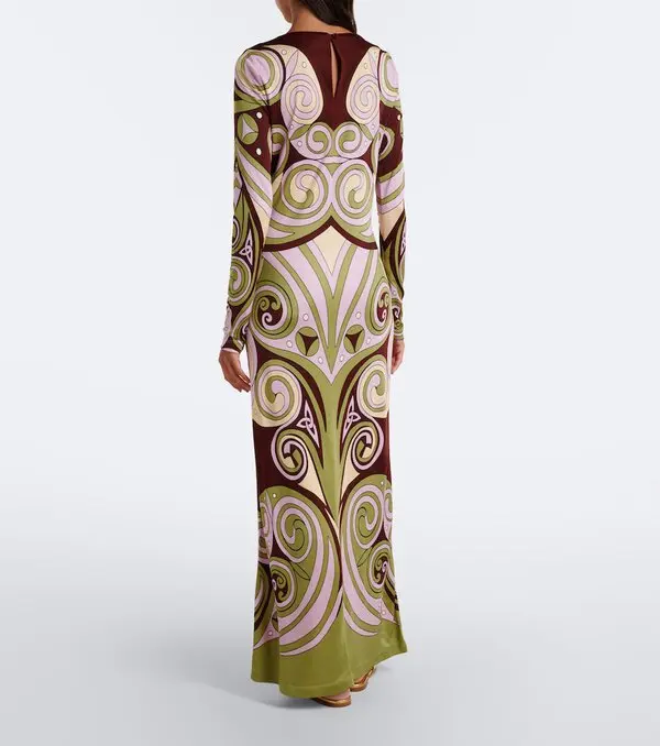 La DoubleJ Kells Swirl Jersey Maxi Dress