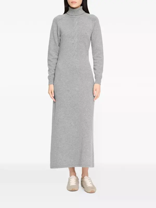 BARRIE Maxi Cable-knit Roll-neck Dress