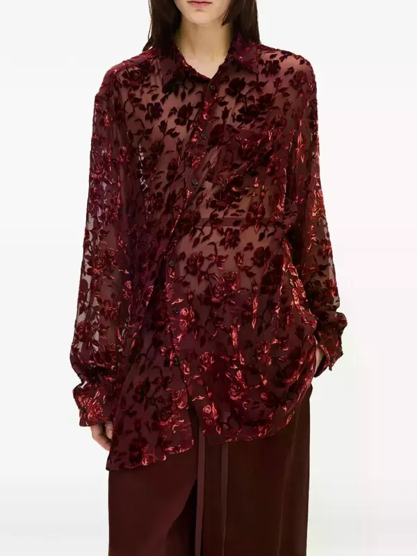 ANN DEMEULEMEESTER Elisabeth Floral-devoré Shirt