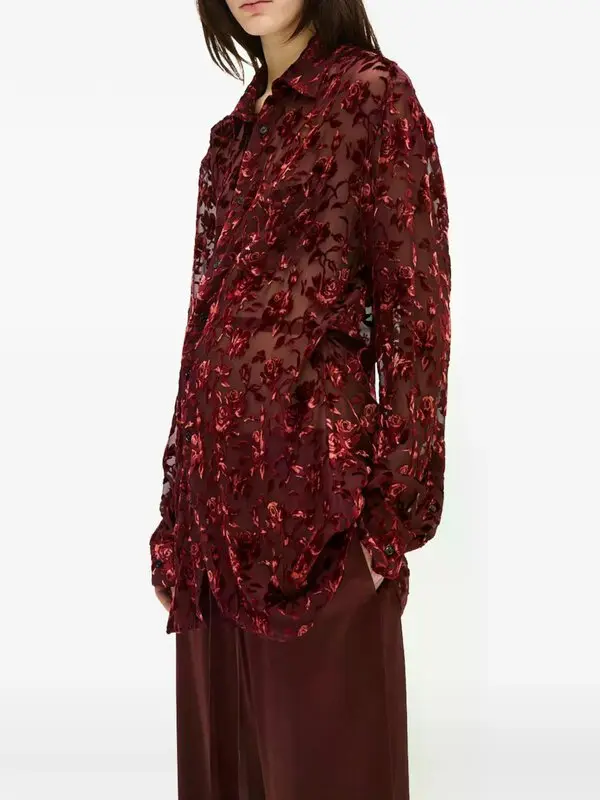 ANN DEMEULEMEESTER Elisabeth Floral-devoré Shirt