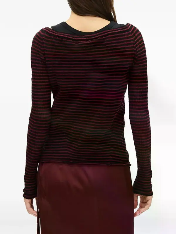 ANN DEMEULEMEESTER Nelle Striped Tie-fastening Cardigan