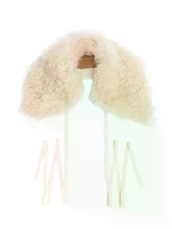 ANN DEMEULEMEESTER Curled Shearling Collar Scarf