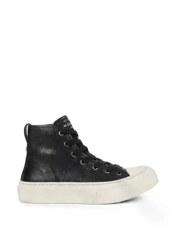 ANN DEMEULEMEESTER Grained Leather High-top Sneakers