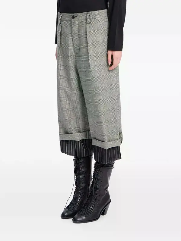 ANN DEMEULEMEESTER Check Wool Trousers