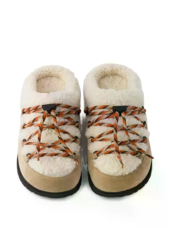 Prada Suede And Shearling Mules