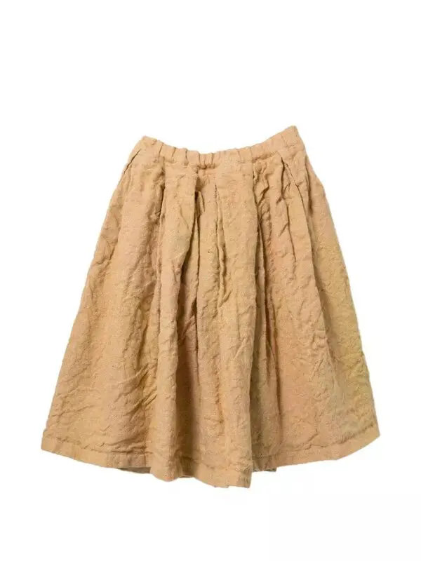Comme Des Garçons Pleated Midi Skirt - Neutrals