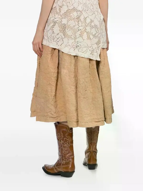 Comme Des Garçons Pleated Midi Skirt