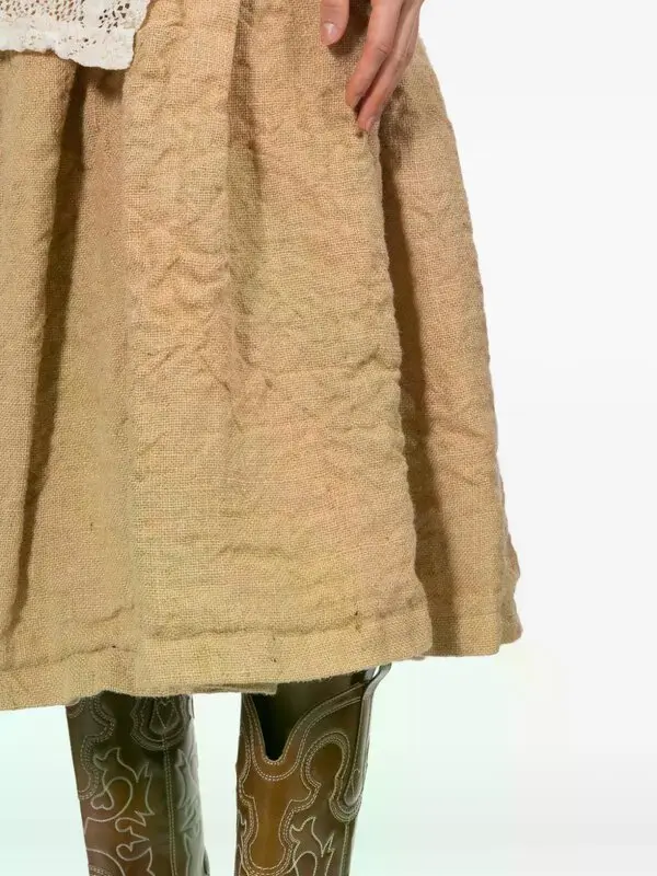 Comme Des Garçons Pleated Midi Skirt