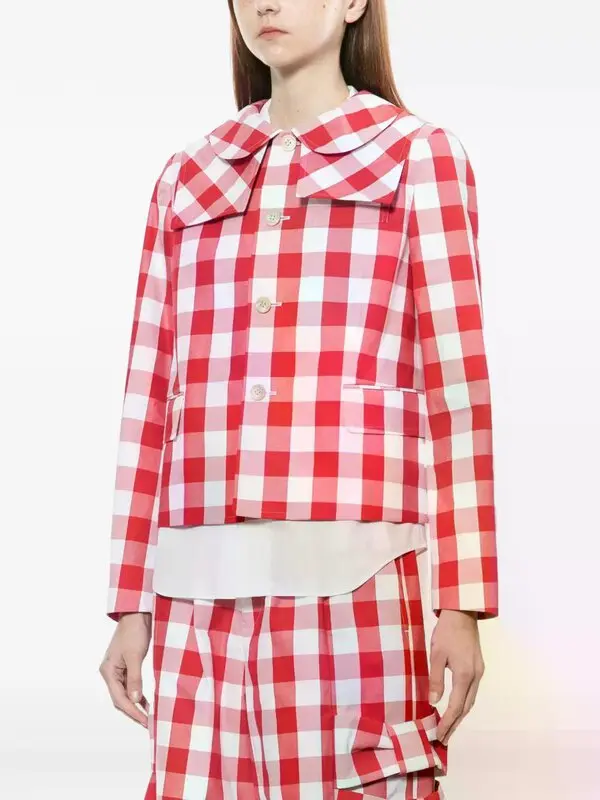 Comme Des Garçons Gingham Collared Jacket
