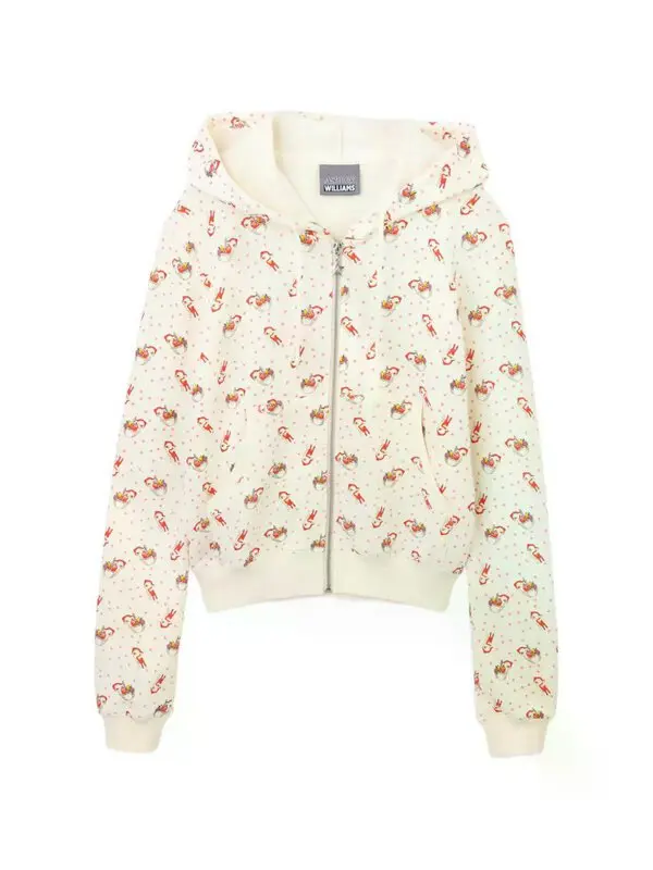 Ashley Williams Graphic-print Hoodie - Neutrals