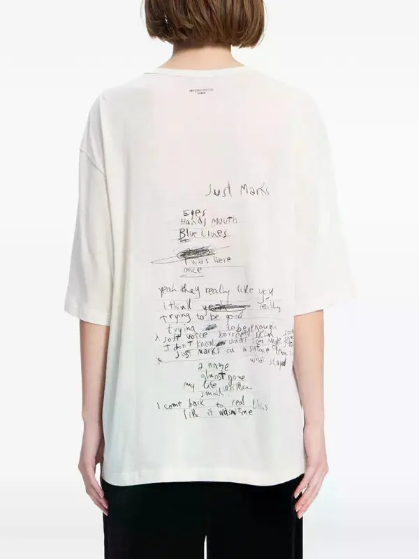 ANN DEMEULEMEESTER Slogan-print Jersey T-shirt