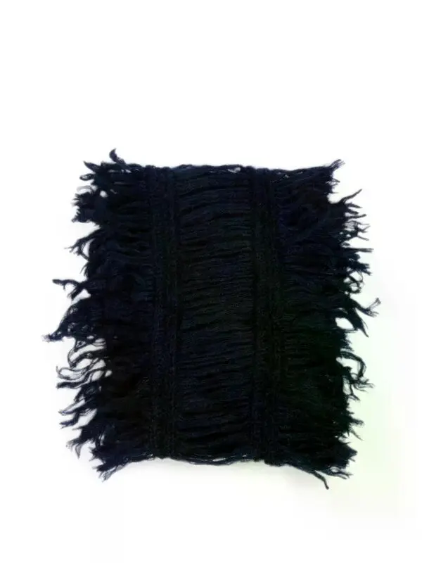 ANN DEMEULEMEESTER Brushed-knit Fringed Scarf