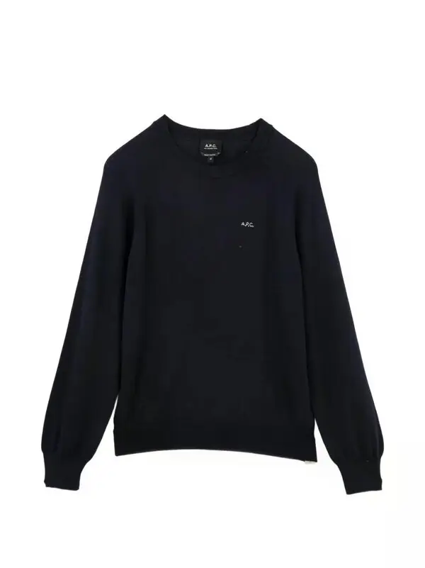 A.p.c. Logo-embroidered Raglan-sleeve Jumper
