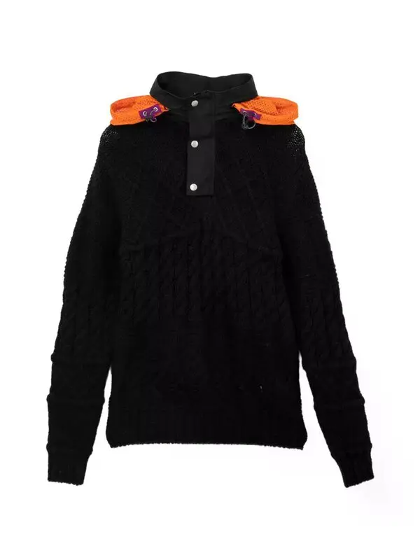 Kolor Cable-knit Hoodie