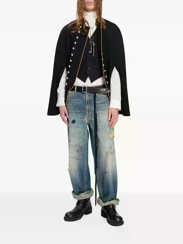 ANN DEMEULEMEESTER Gabardine Wool Waistcoat