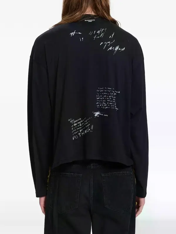 ANN DEMEULEMEESTER Graphic-print Long-sleeve T-shirt