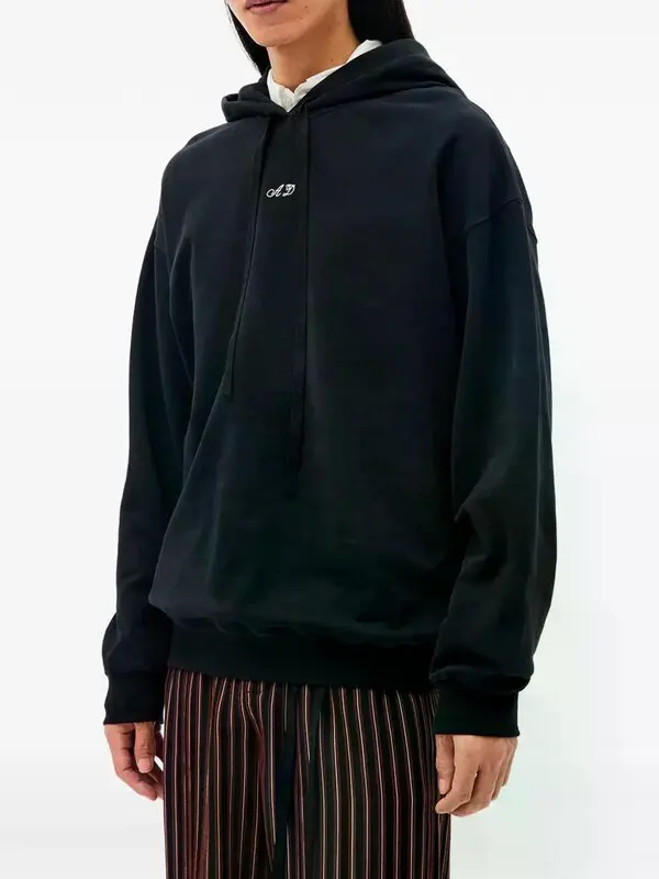 ANN DEMEULEMEESTER Bardi Logo-embroidered Drawstring Hoodie