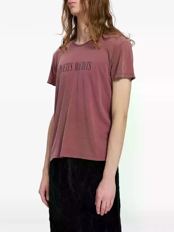 ANN DEMEULEMEESTER Slogan-print Distressed T-shirt
