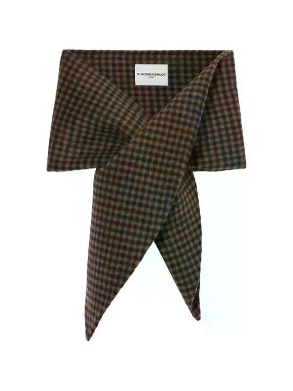 Claudie Pierlot Double-sided Check Scarf