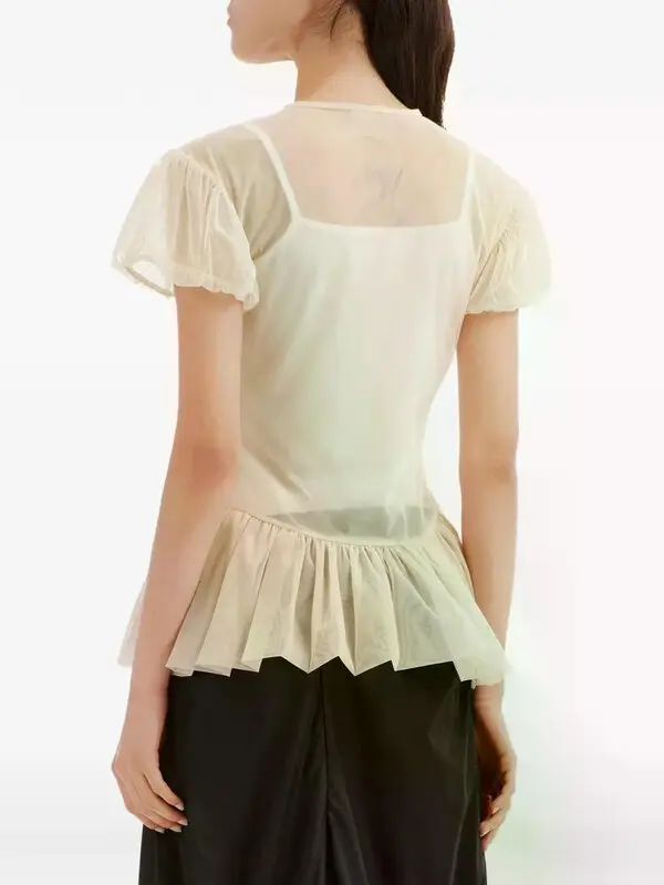 Simone Rocha Crystal-embellished Ruffled Top