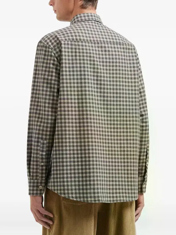 SUNFLOWER Check-pattern Cotton Shirt