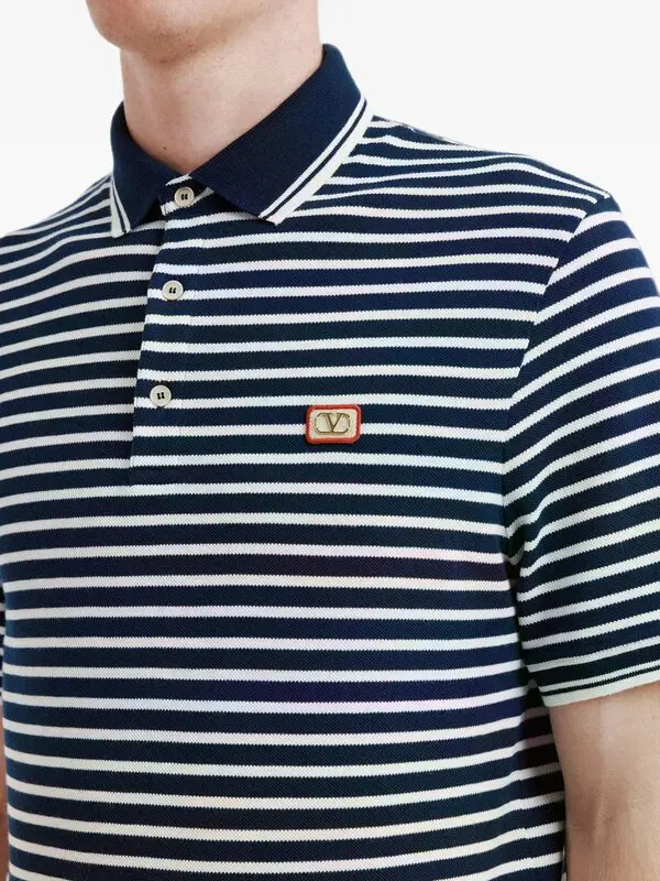 Valentino Garavani Cotton Piqué Polo With Vlogo Patch