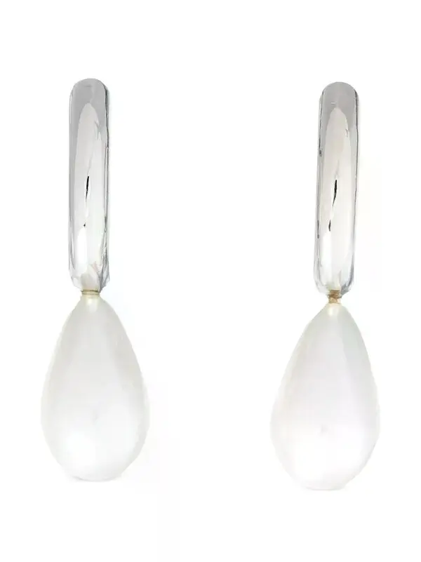 Simone Rocha Pearl-pendant Hoop Earrings