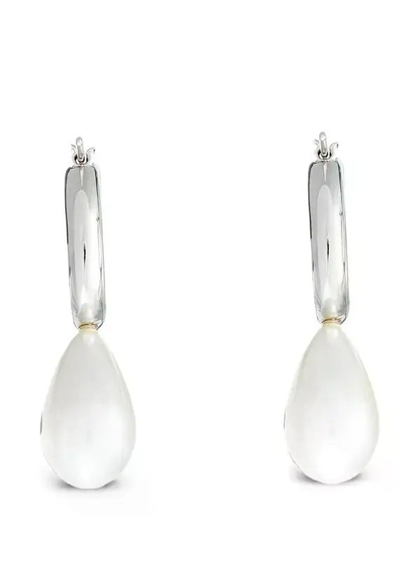 Simone Rocha Pearl-pendant Hoop Earrings