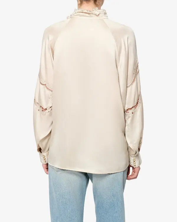 Isabel Marant Étoile Enelia Silk Blouse - Champagne