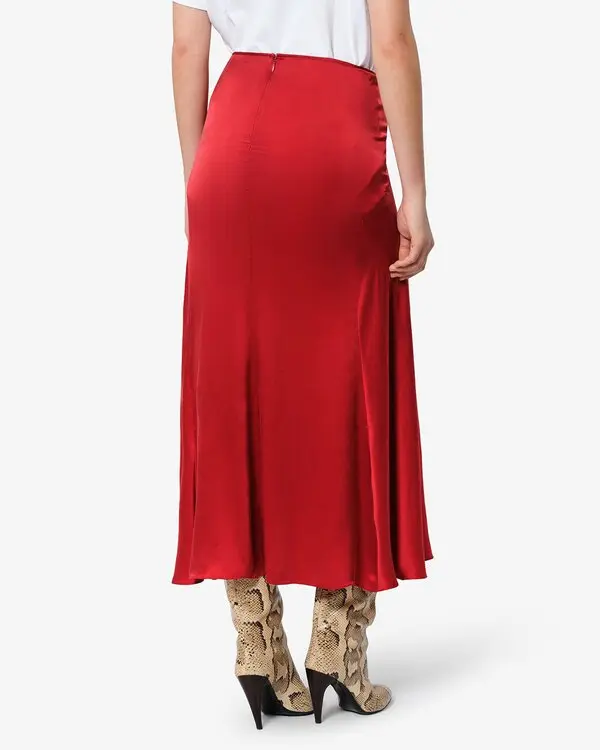 Isabel Marant Étoile Laren Silk Skirt - Red