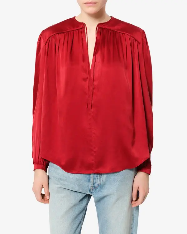 Isabel Marant Étoile Laraya Silk Top - Red