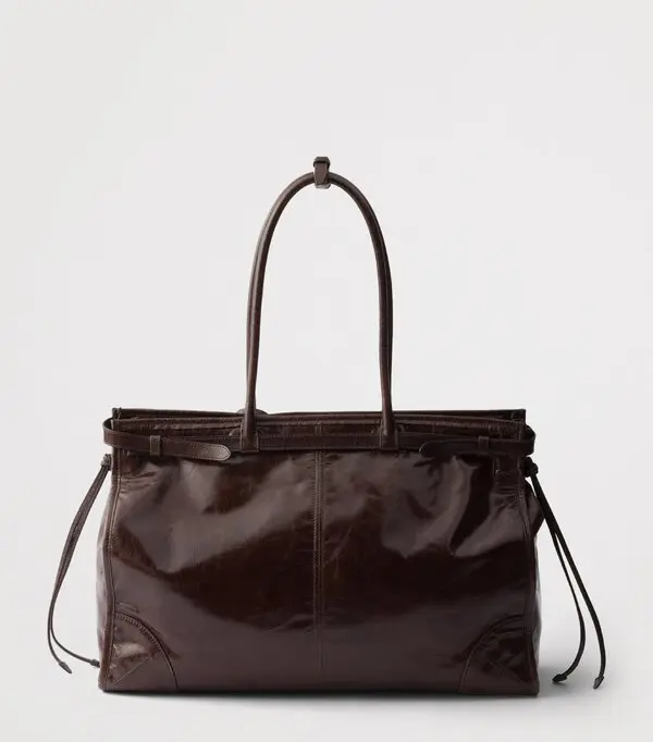Prada Extra Large Leather Bonnie Shoulder Bag