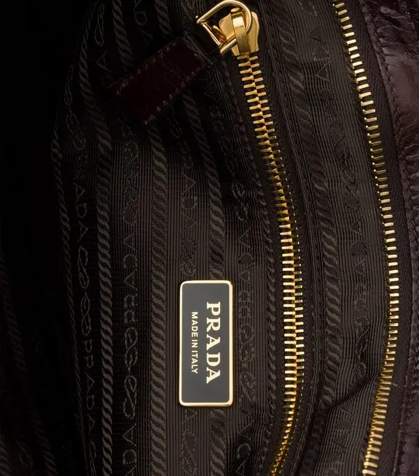 Prada Extra Large Leather Bonnie Shoulder Bag