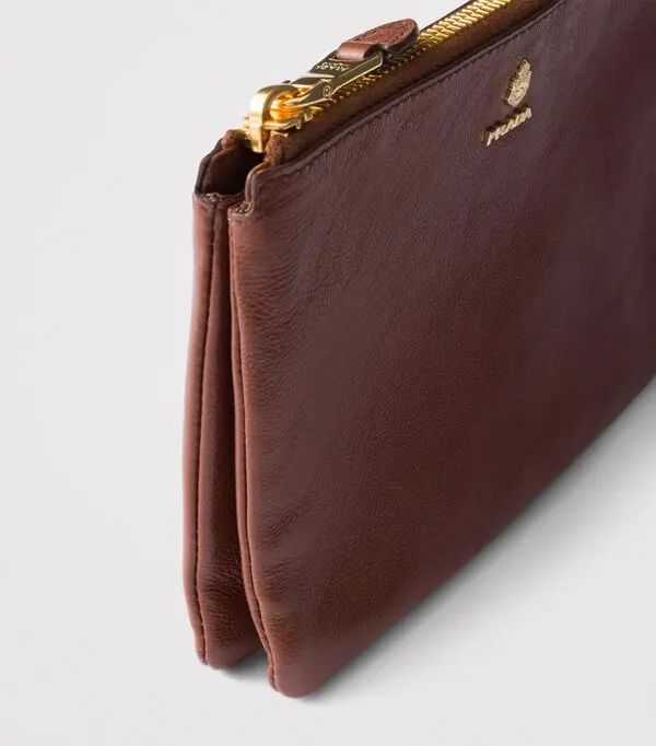 Prada Leather Logo Pouch