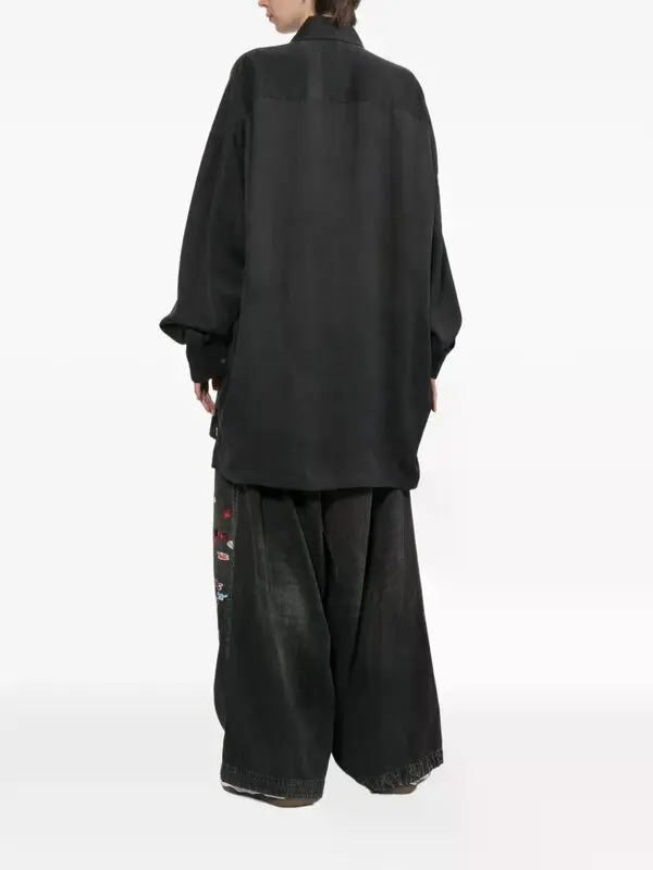 Mihara Yasuhiro Attached Tie Satin Shirt