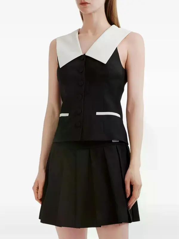KIMHEKIM Malevich Sailor-collar Button-front Vest