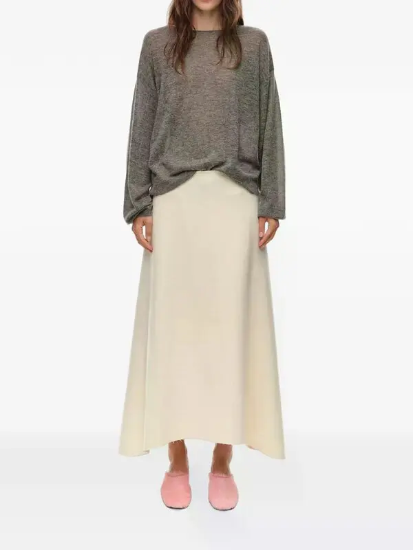 Bimba Y Lola Double-sided Wool Skirt A-line, Ivory