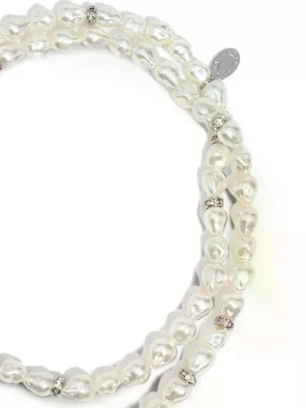 Bimba Y Lola Pearl And Crystal -tone Necklace