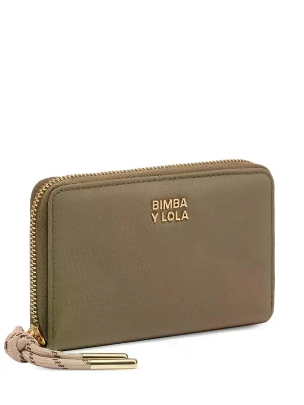 Bimba Y Lola Medium Olive Nylon Wallet