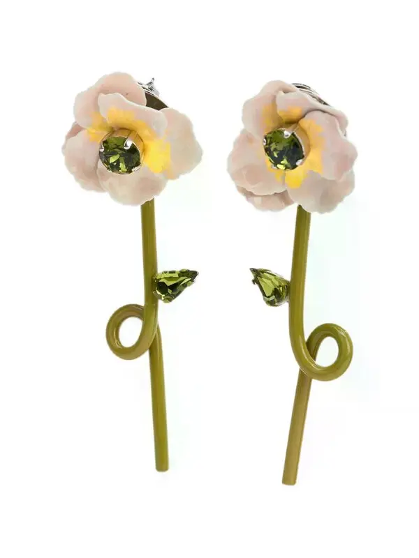 Simone Rocha Floral Crystal-embellished Earrings