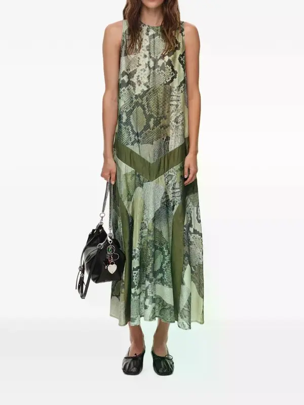 Bimba Y Lola Snake Patchwork A-line Dress